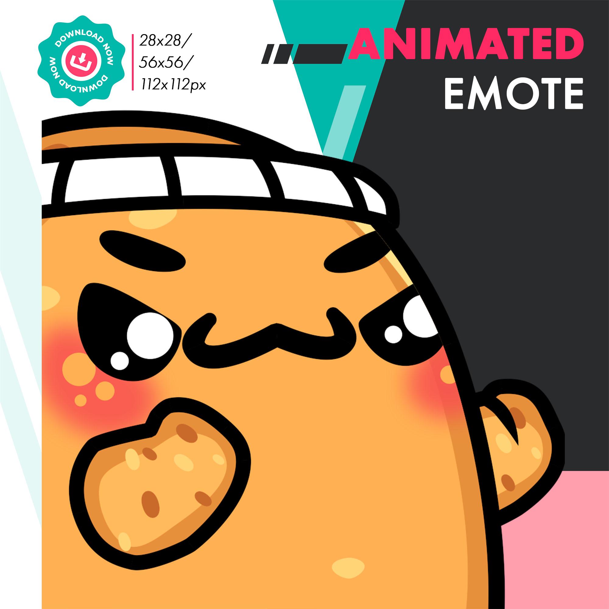Animated Potato Punch Emote, Cute Boxing Potato Emote for Twitch ...