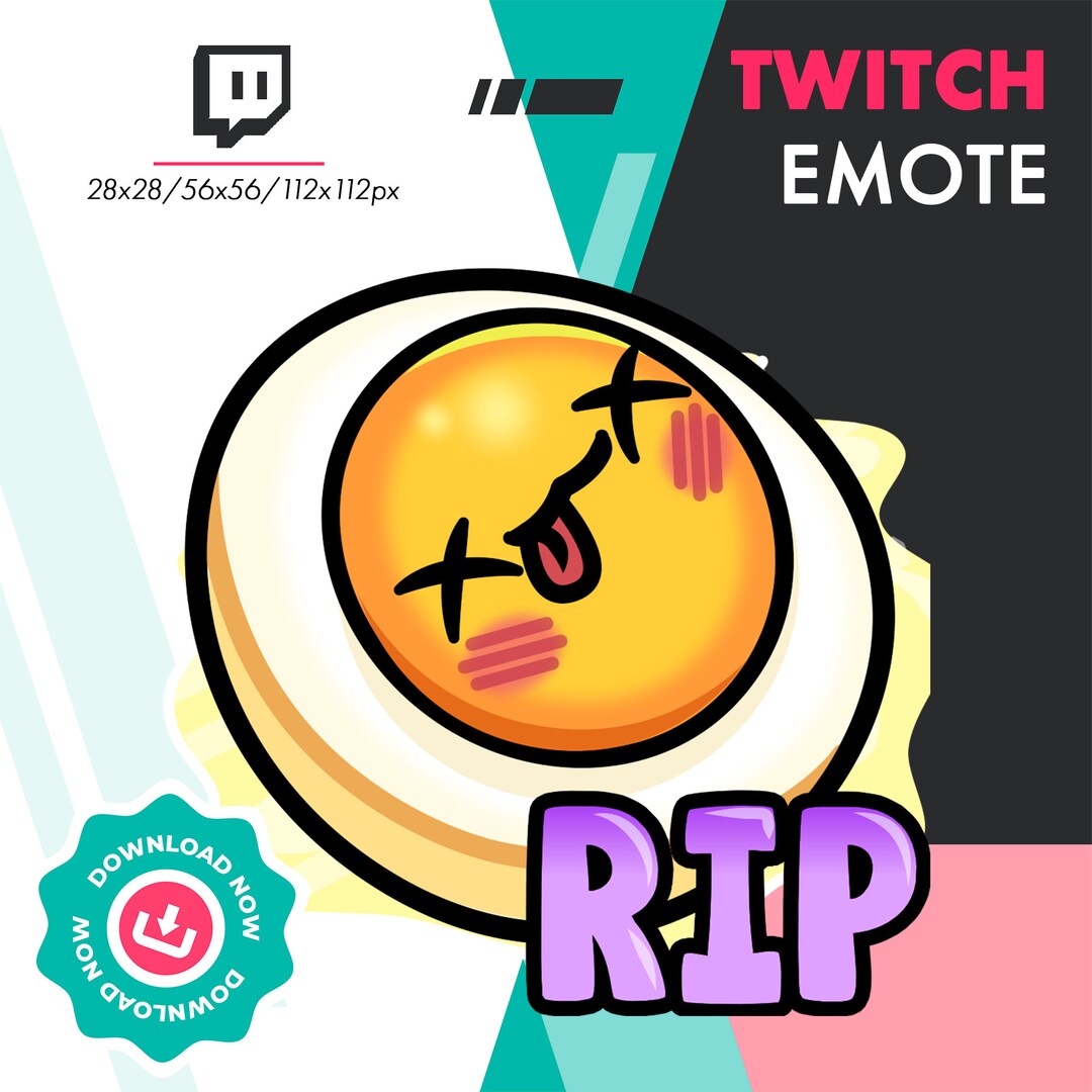 Twitch Egg Emote Cute Boiled Egg Rip Emote for Twitch - Etsy