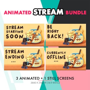 Mega Animated Toast Stream Package, Twitch Bread Overlays, Animated ...
