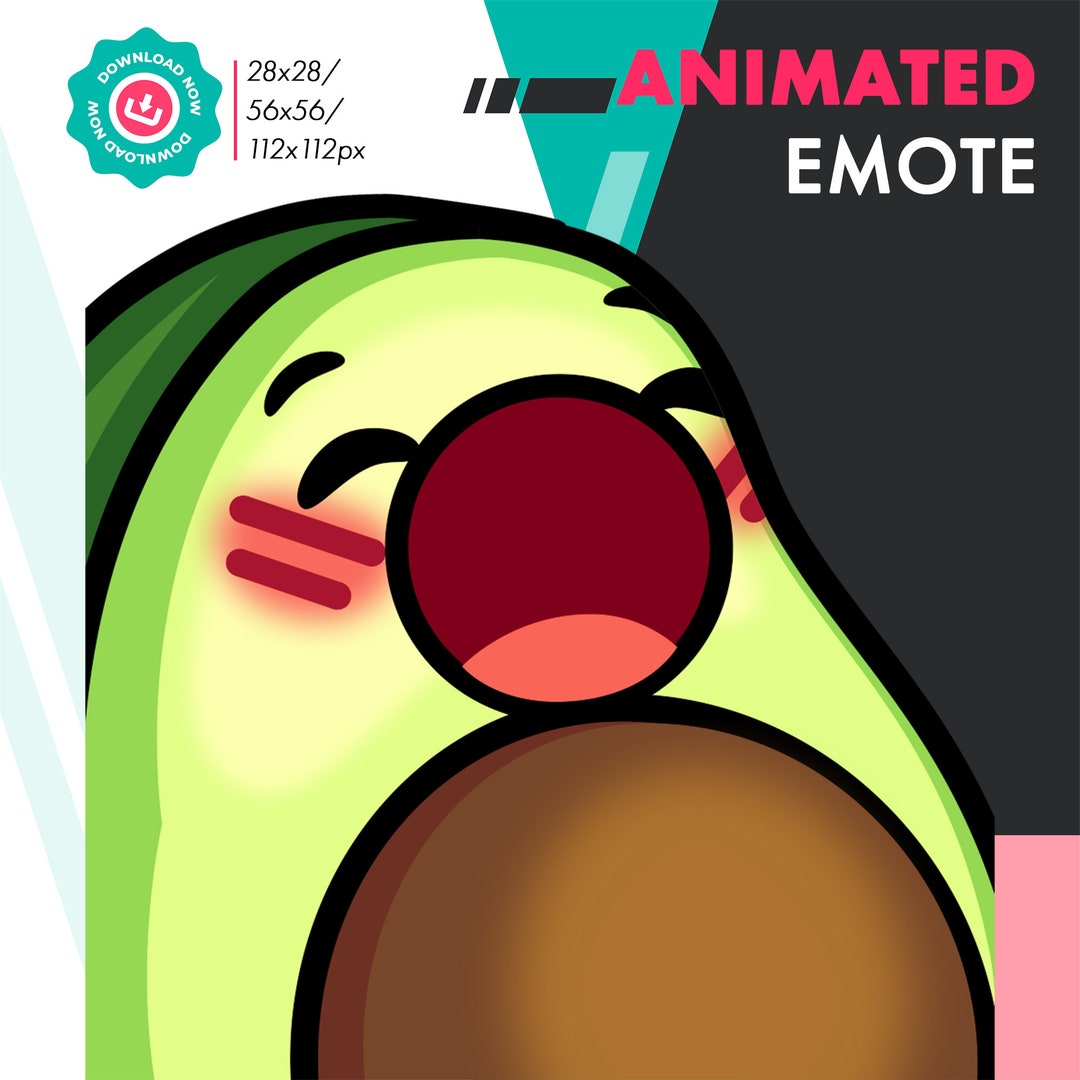 Animated Pop Emote, Cute Avocado Pop Emote for Twitch Streamers - Etsy