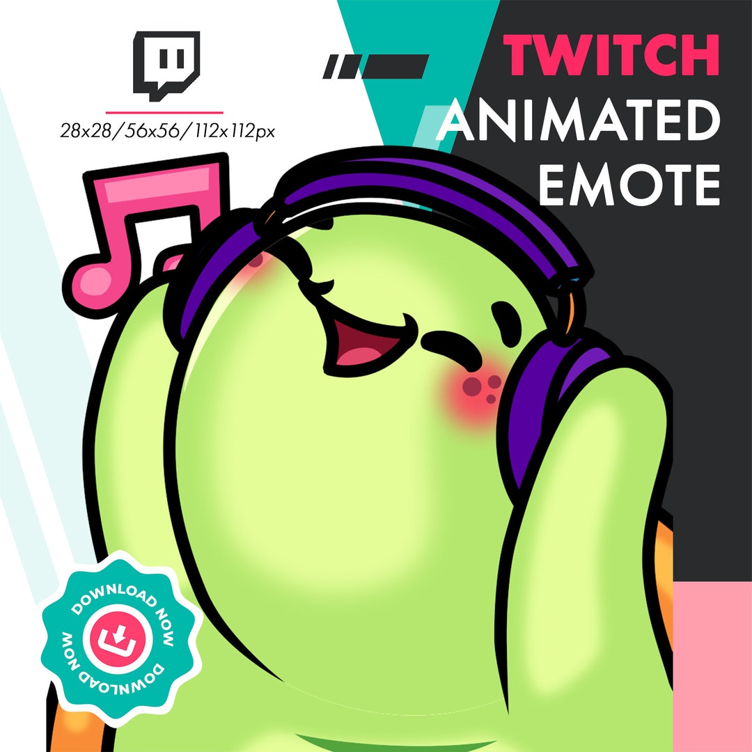 Animated Turtle Emote, Animated Tortoise Jam Emote for Twitch Streamers ...
