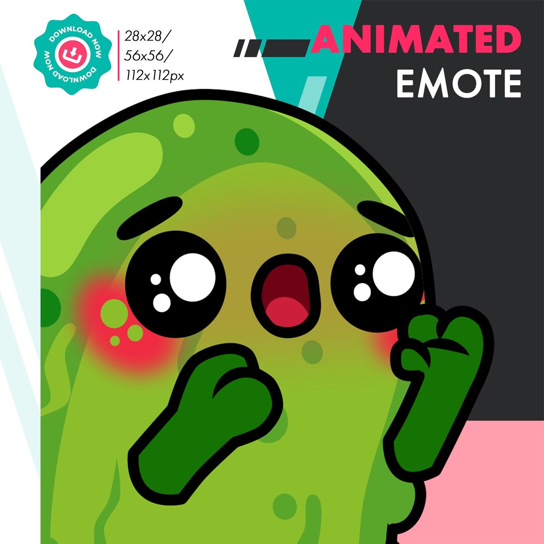 Animated Pickle Uppies Emote, Cute Gherkin Hug Dance Emote for Twitch ...