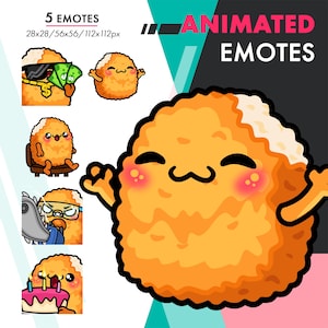 Animated Chicken Nugget Emotes Pack 2, 5 Cute Fried Chicken Dance ...
