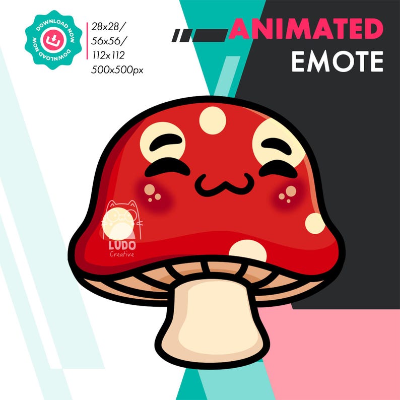 Animated Mushroom Dance Emote, Kawaii Fungi Digital Emoji GIF for ...