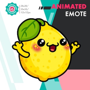 Animated Lemon Dance Emote, Cute Lemon Jump Emote for Twitch Youtube ...