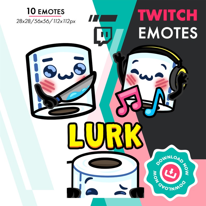 Toilet Paper Emote Pack Cute Toilet Roll Hi Cozy Blanket - Etsy