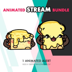 Mega Animated Toast Stream Package, Twitch Bread Overlays, Animated ...