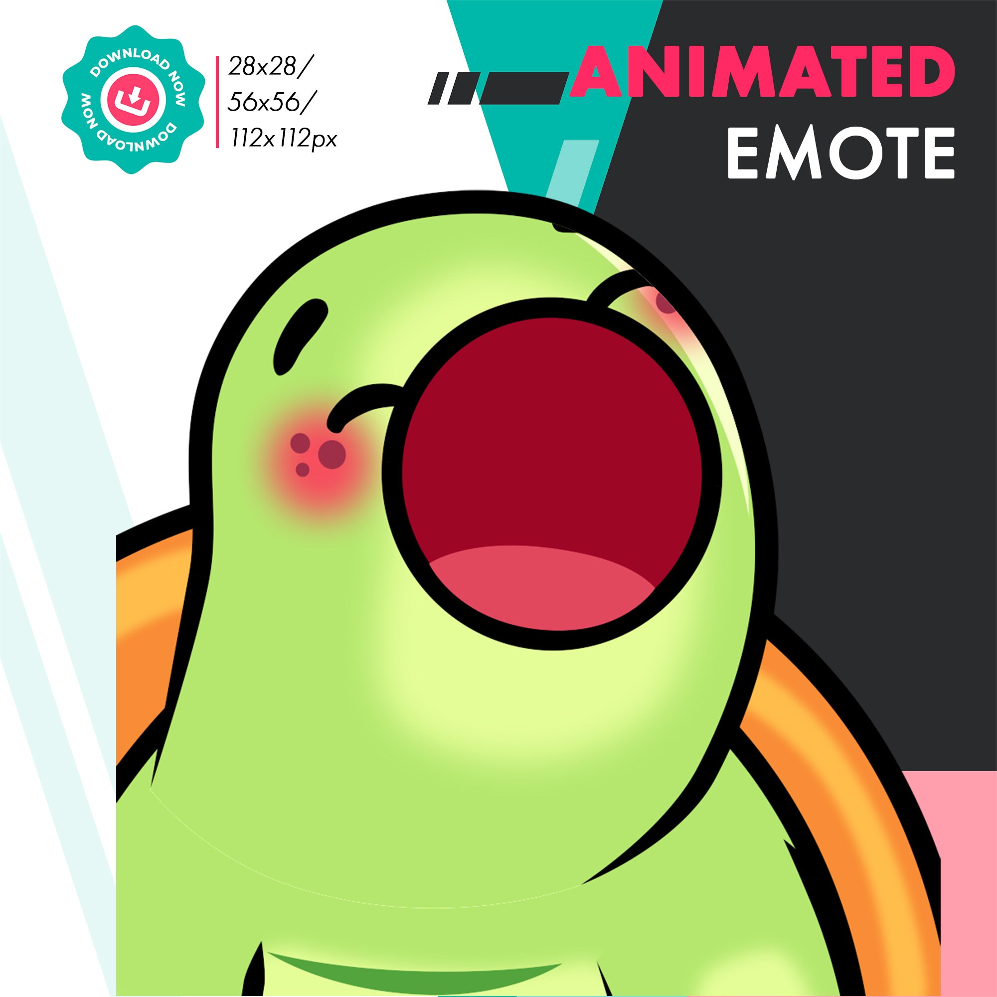 Animated Pop Emote, Cute Turtle Pop Emote for Twitch Streamers - Etsy