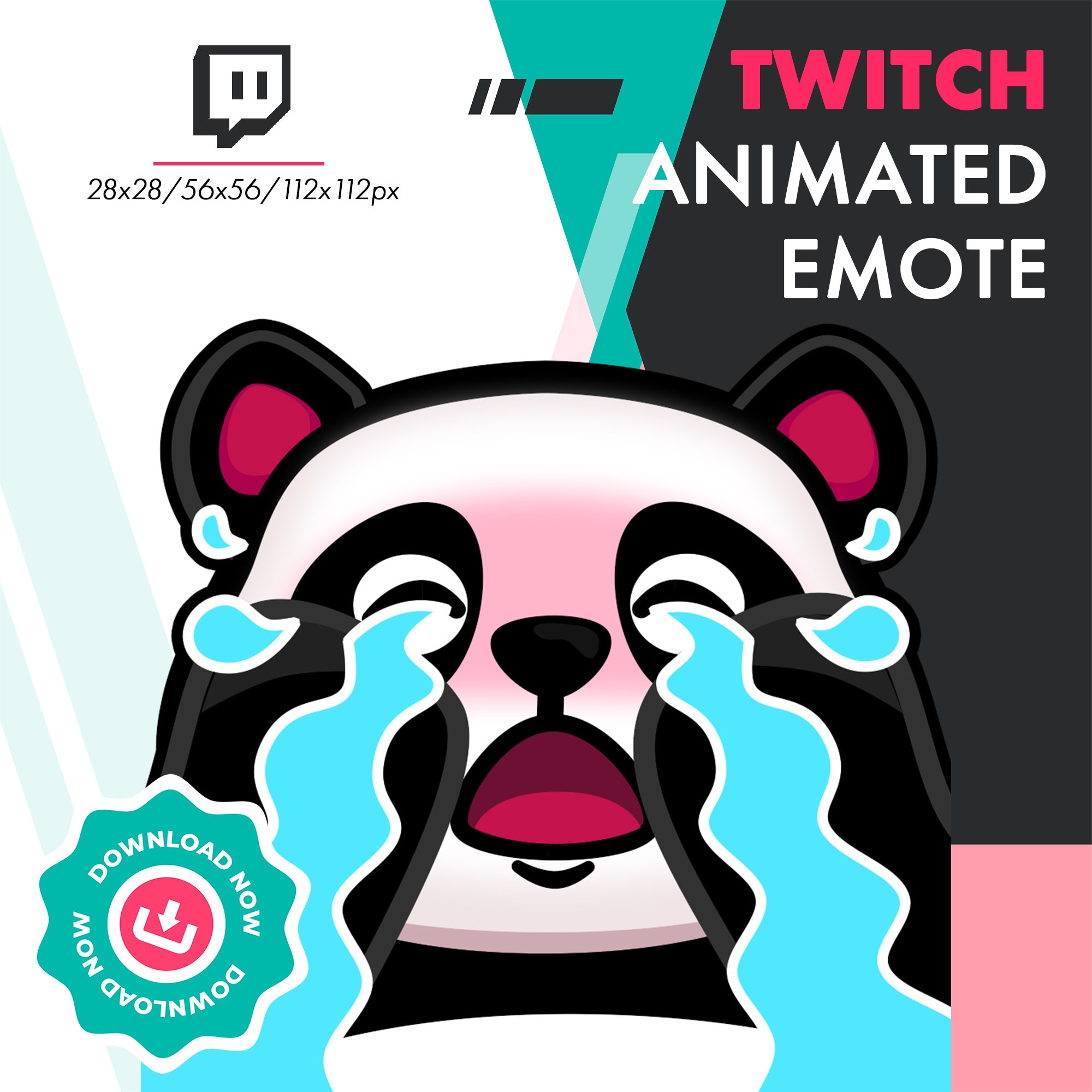 Animated Panda Emote Cute Panda Cry Emote for Twitch Youtube - Etsy