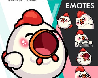 Animated Chicken Thigh Emotes Pack, 5 Cute Fried Chicken Raid, POP ...