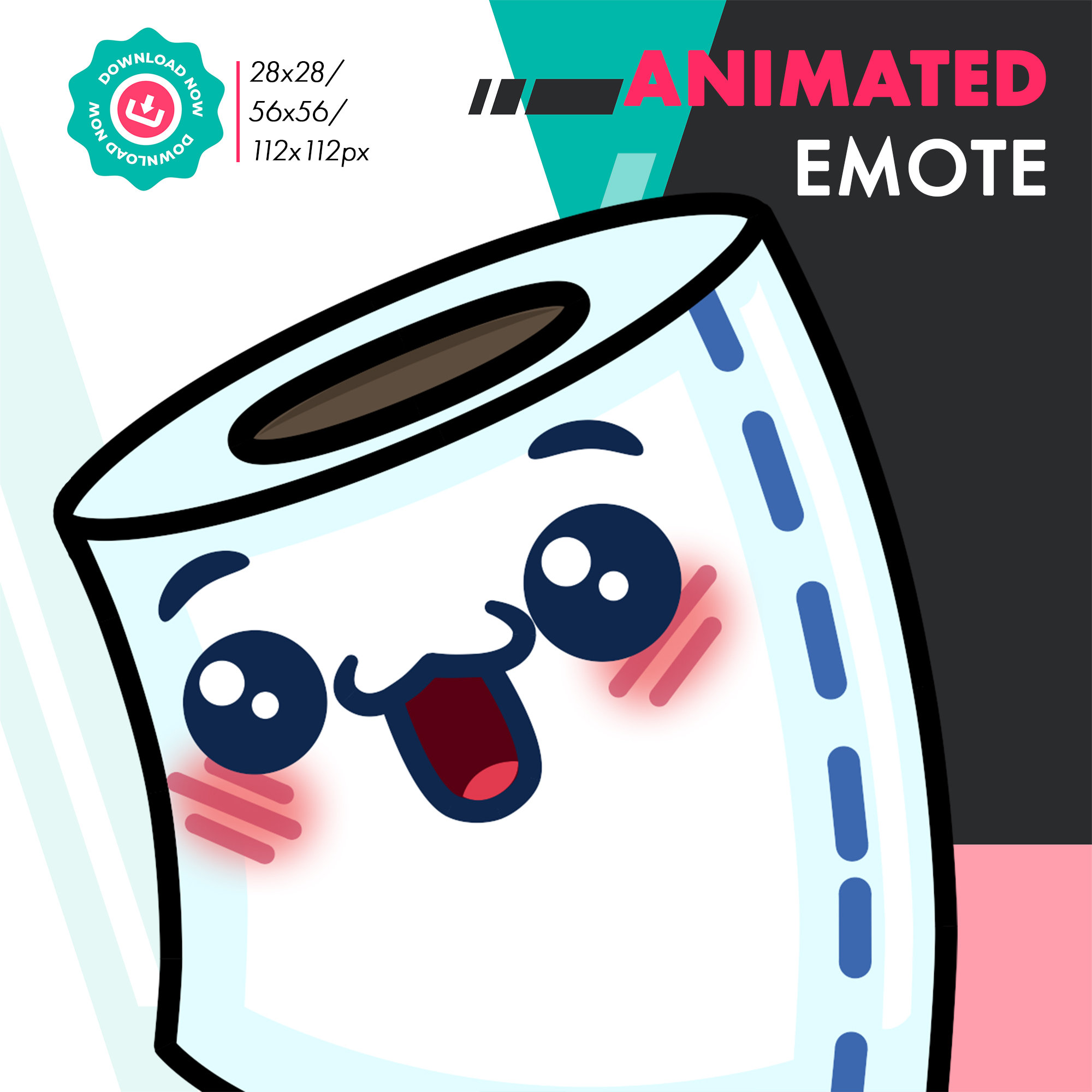 Animated Bobble Emote, Cute Toilet Paper Wiggle Emote for Twitch ...