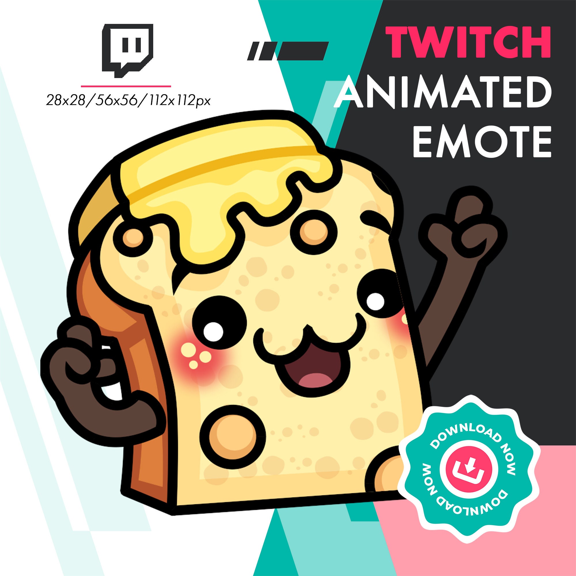 Animated Toast Emote, Bread Animated Dance Emote for Twitch Streamers ...