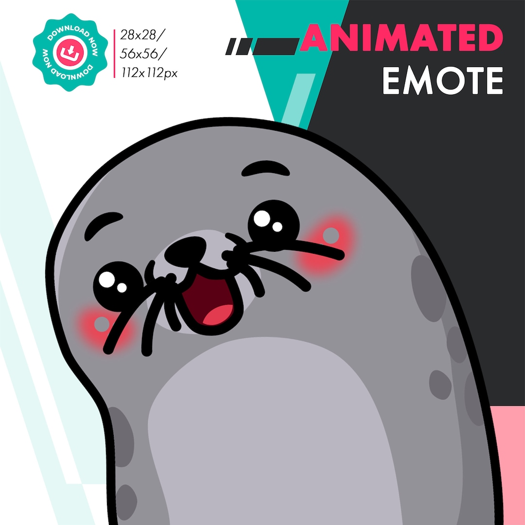 Animated Bobble Emote, Cute Seal Wiggle Emote for Twitch Youtube ...