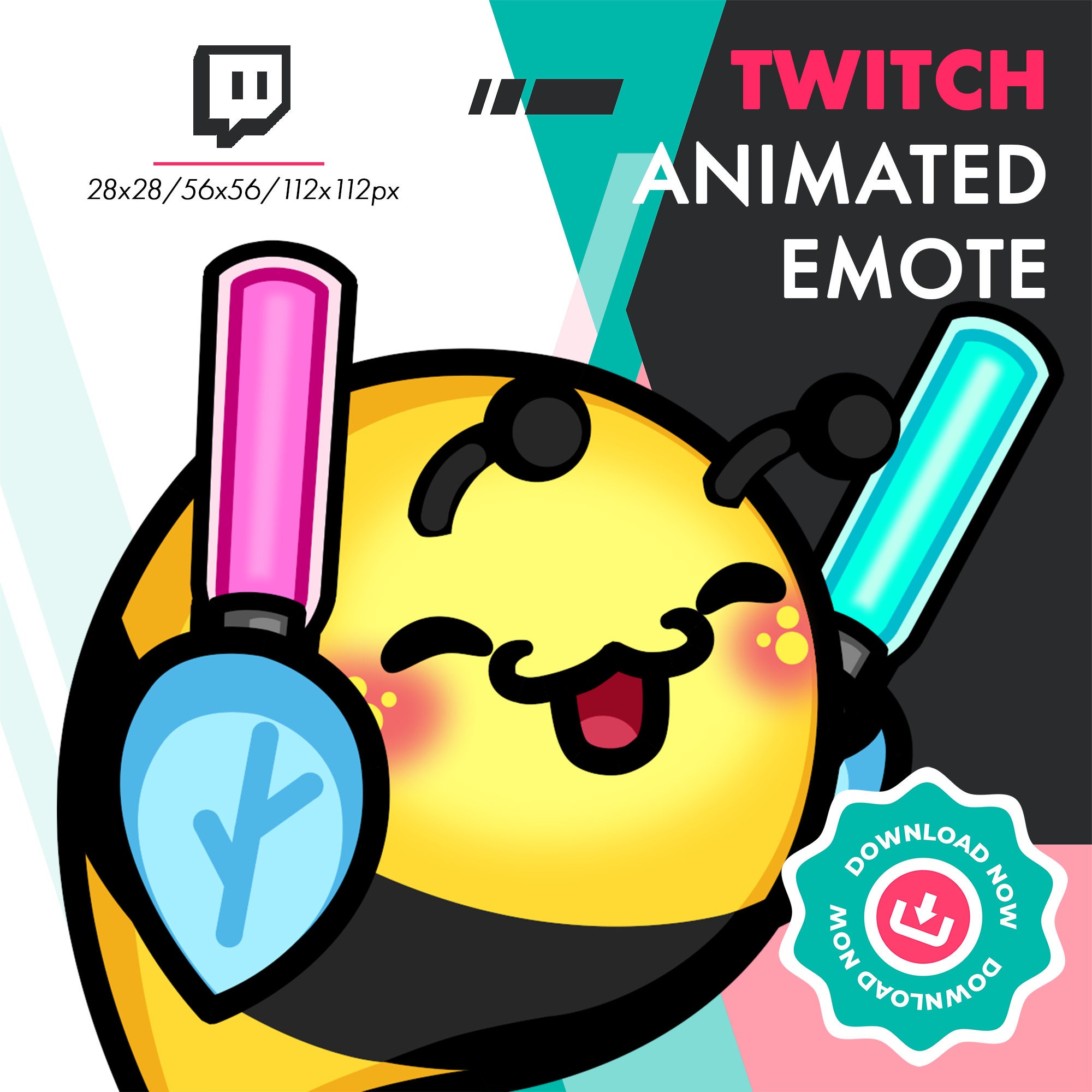 Animated Emotes, Cute Bee Cheer Emote for Twitch Youtube Discord ...