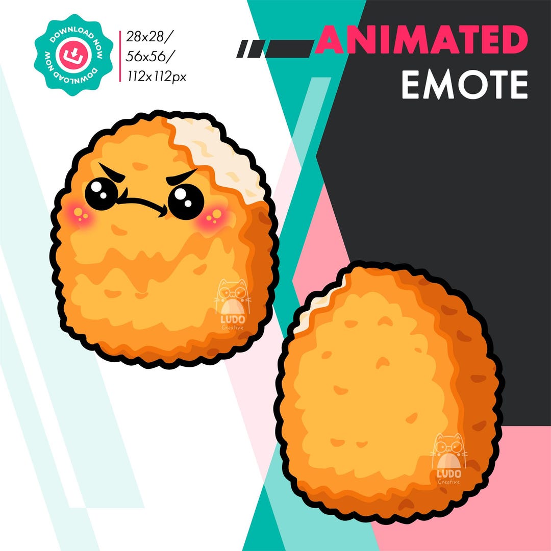 Animated Leave Emote, Cute Chicken Nugget Walking Away Emote for Twitch ...