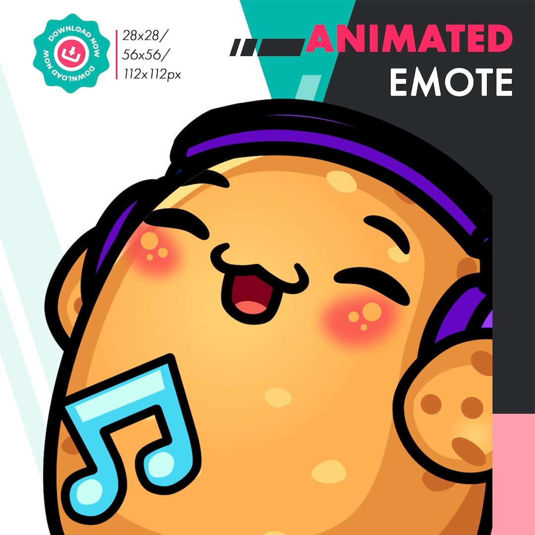Animated Jam Emote, Cute Potato Dance Emote for Twitch Youtube Discord ...