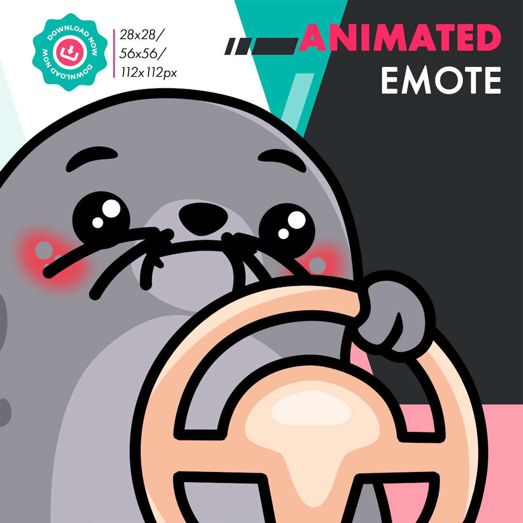 Animated Seal Steer Emote, Animated Steering Wheel Emote for Twitch ...