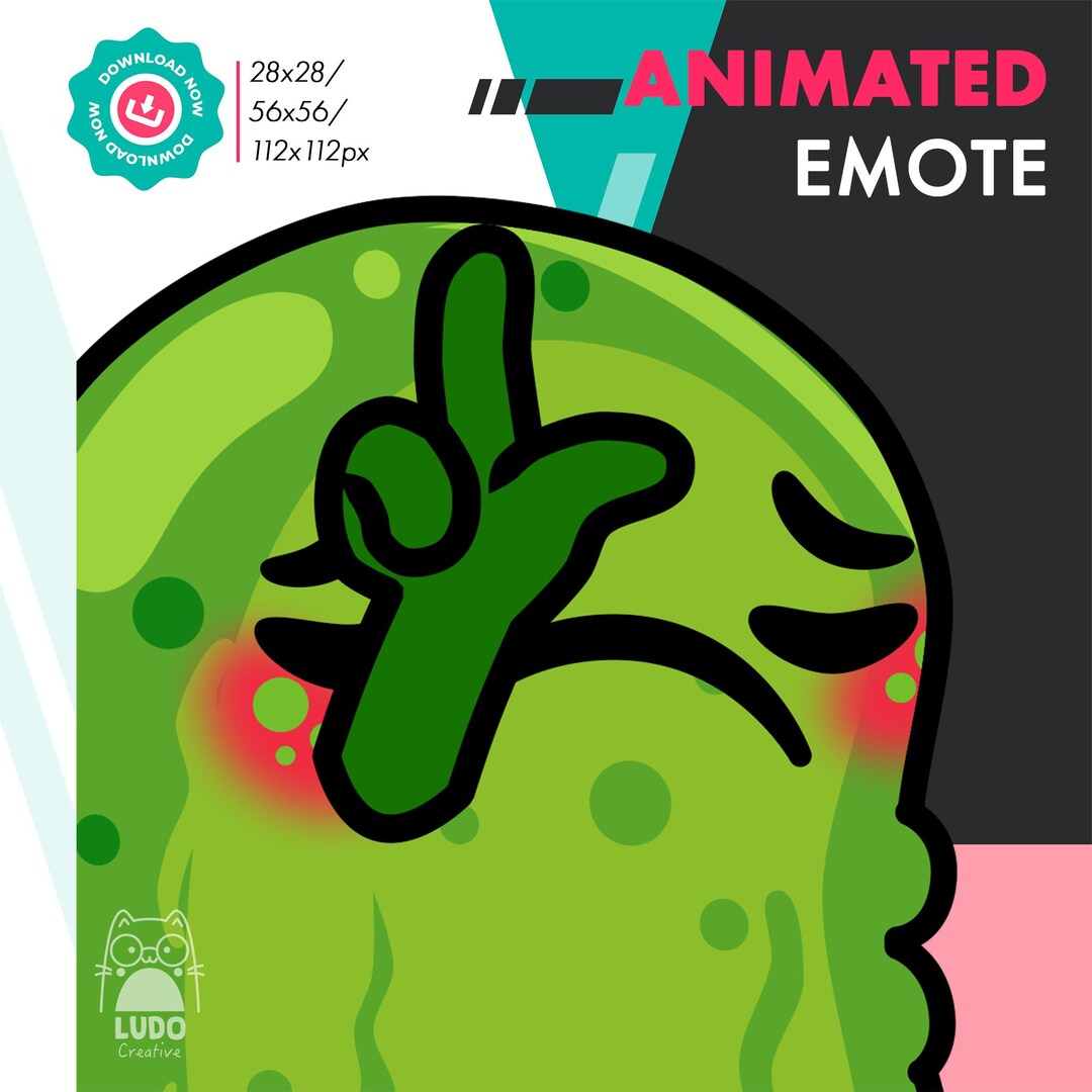 Animated Pickle L Emote, Cute Food Loser Emote for Twitch Youtube ...