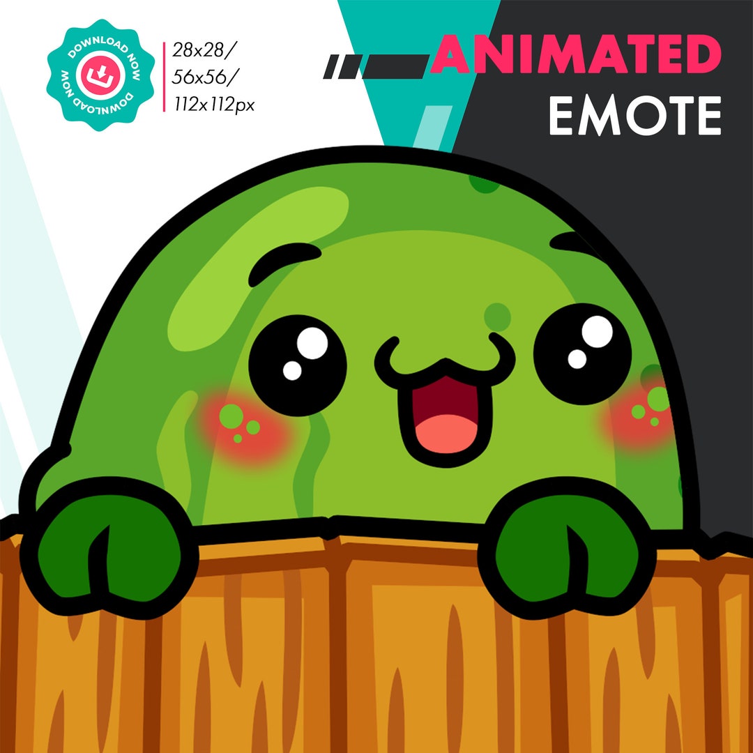 Animated Pickle Lurk Emote, Cute Gherkin Hide Emote for Twitch Youtube ...