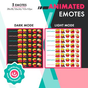 Animated French Fries Emotes Pack, 5 Cute Potato Chips Dance, Lick, POP ...