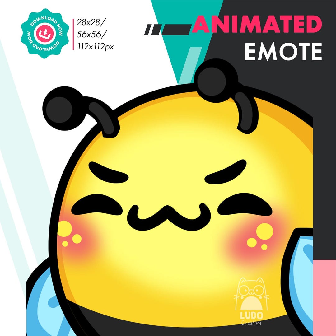 Animated Bee Nodders Emote, Cute Wasp Nod Emote for Twitch, Youtube ...