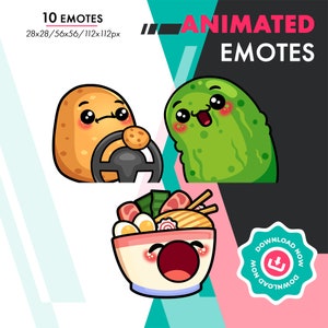 Create Your Own Animated Emotes Bundle, 10 Cute Animated Emote Pack for ...