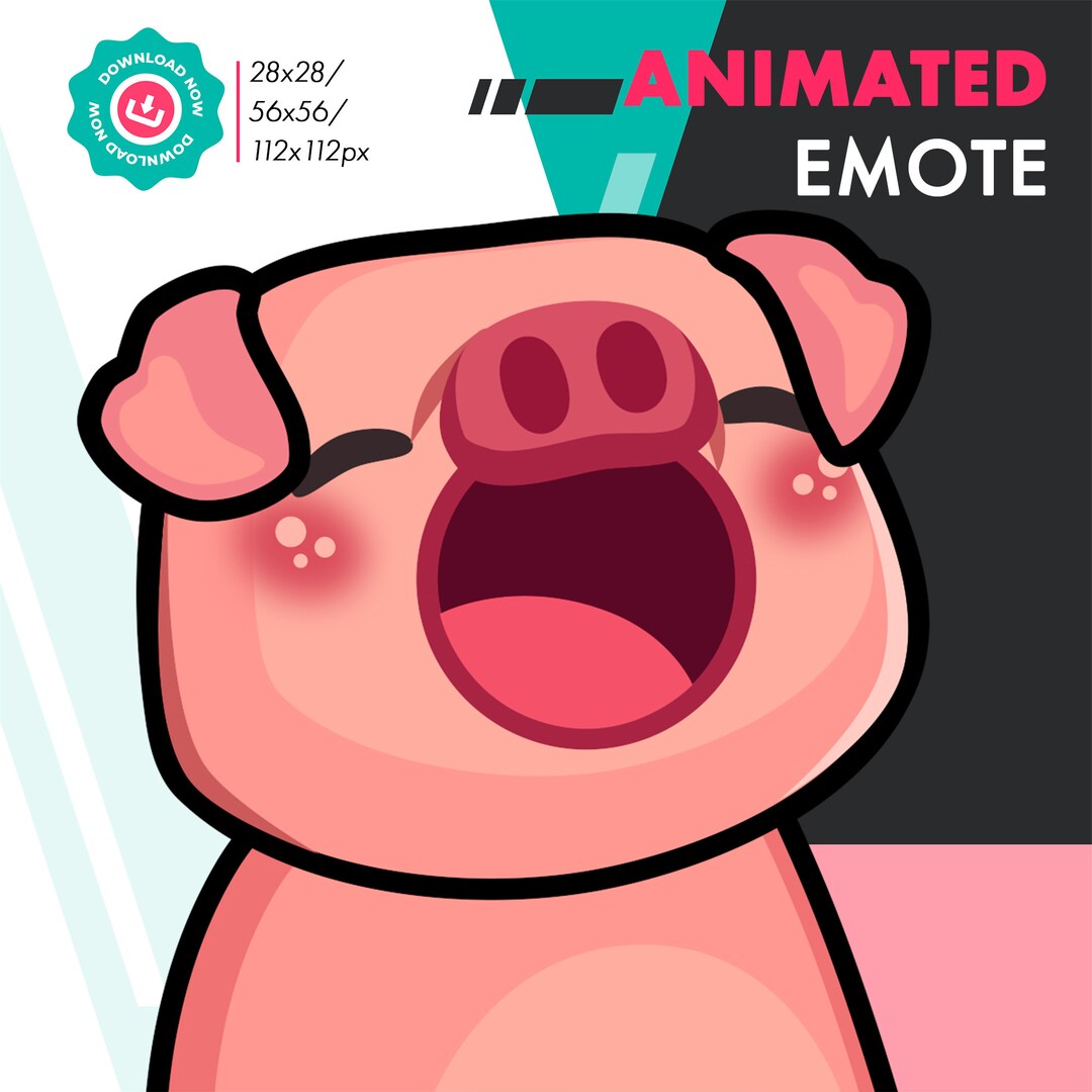 Animated Pop Emote, Cute Pig Pop Emote for Twitch Streamers - Etsy