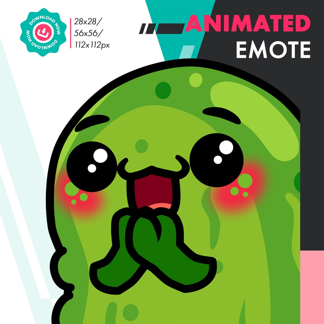 Animated Pickle Clap Emote, Cute Pickle Celebrate Emote for Twitch ...