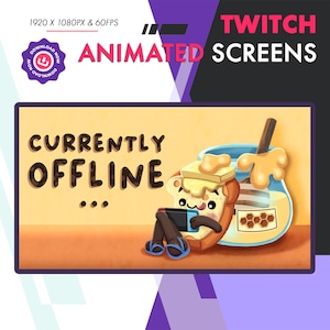 Animated Toast Overlay, Cute Bread and Butter Screens for Streamers - Etsy