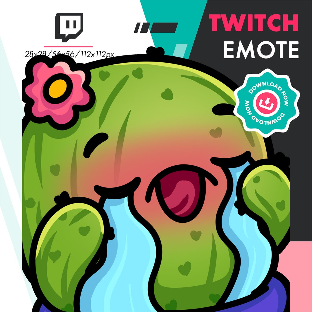 Twitch Cactus Emote Cute Sleep Emote for Twitch Youtube - Etsy