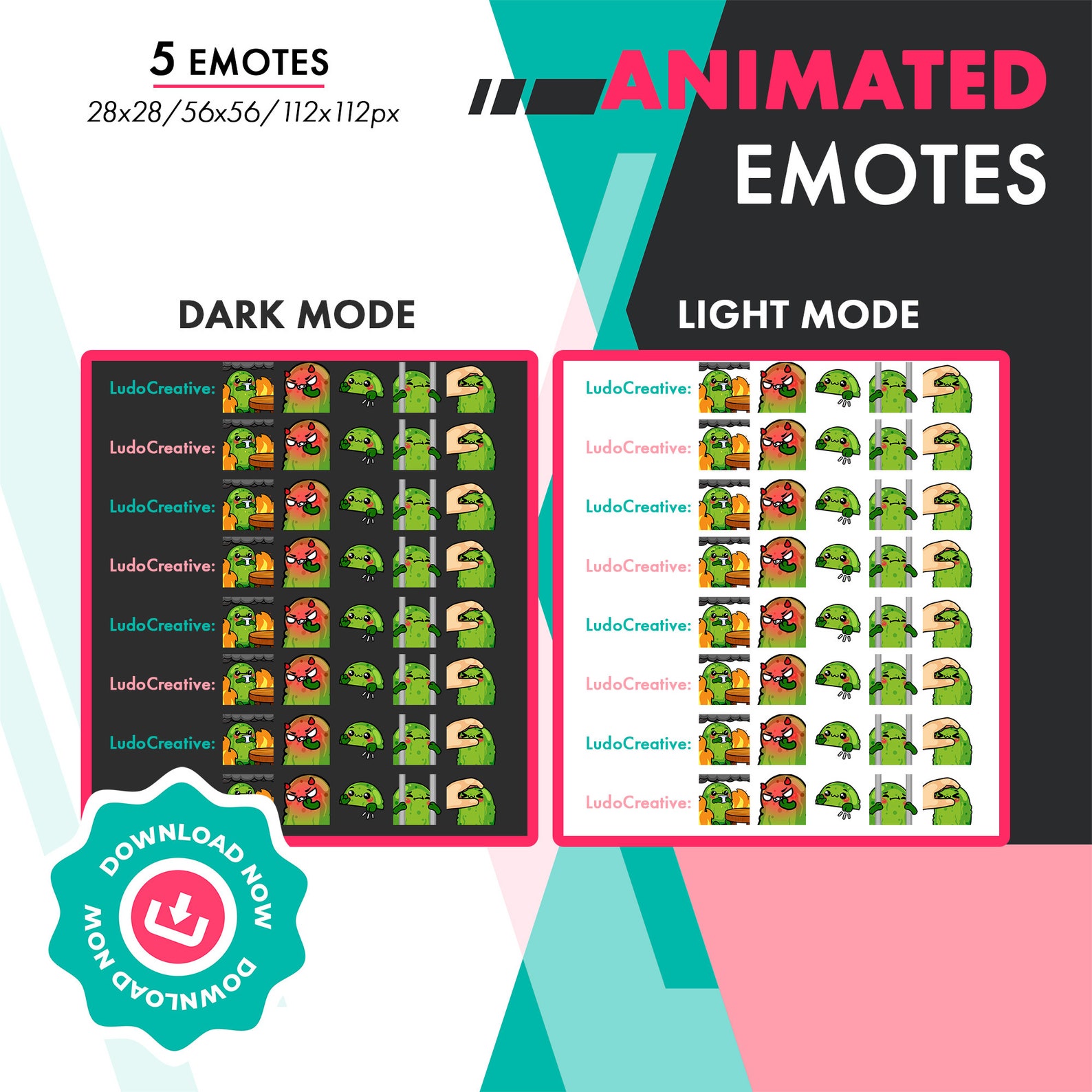 Animated Pickle Emotes Pack 2, 5 Cute Pickle Bongo Tap, Pet, Im Fine ...