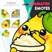 Animated Toast Emotes Pack, 5 Cute Bread and Butter Wiggle, Steer ...