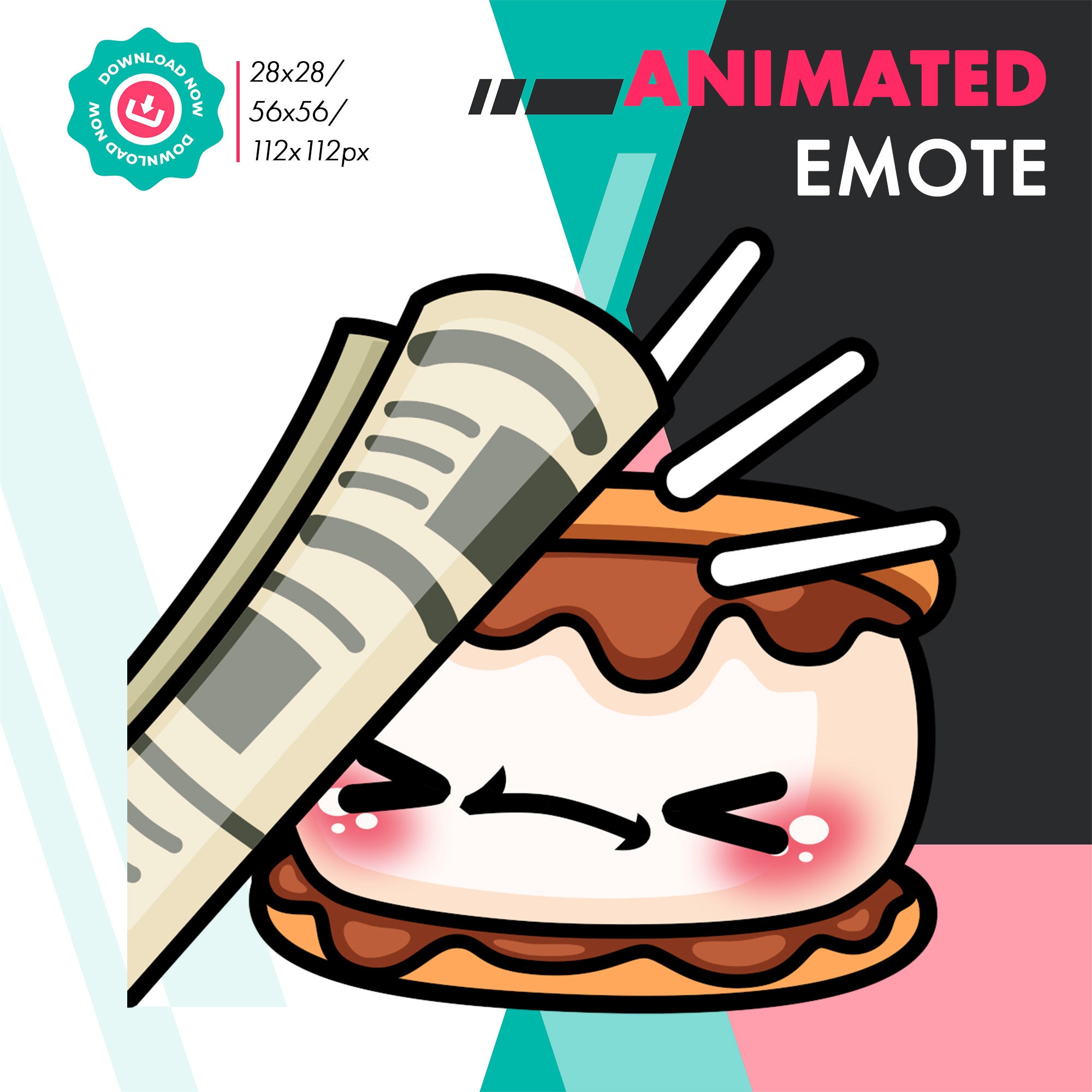 Animated Smore Emote, Animated S'mores Bonk Emote for Twitch Streamers ...