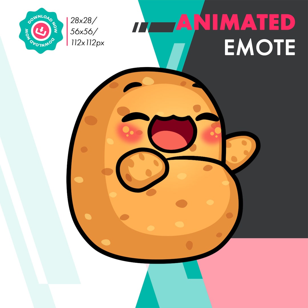 Animated Potato Laugh Emote, Cute Potato LOL Emote for Twitch Youtube ...