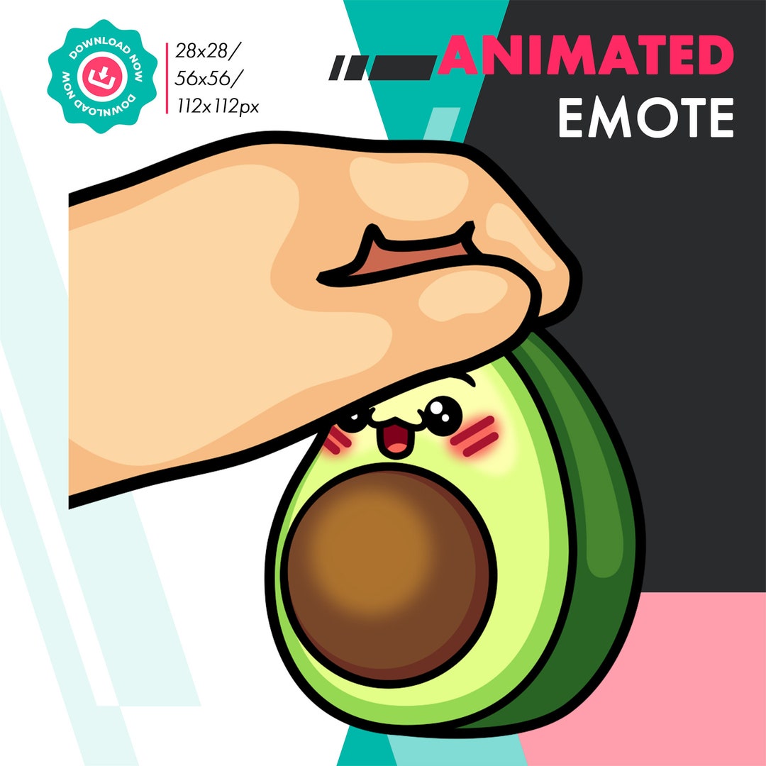 Animated Avocado Pet Emote, Animated Food Emote for Twitch Streamers ...