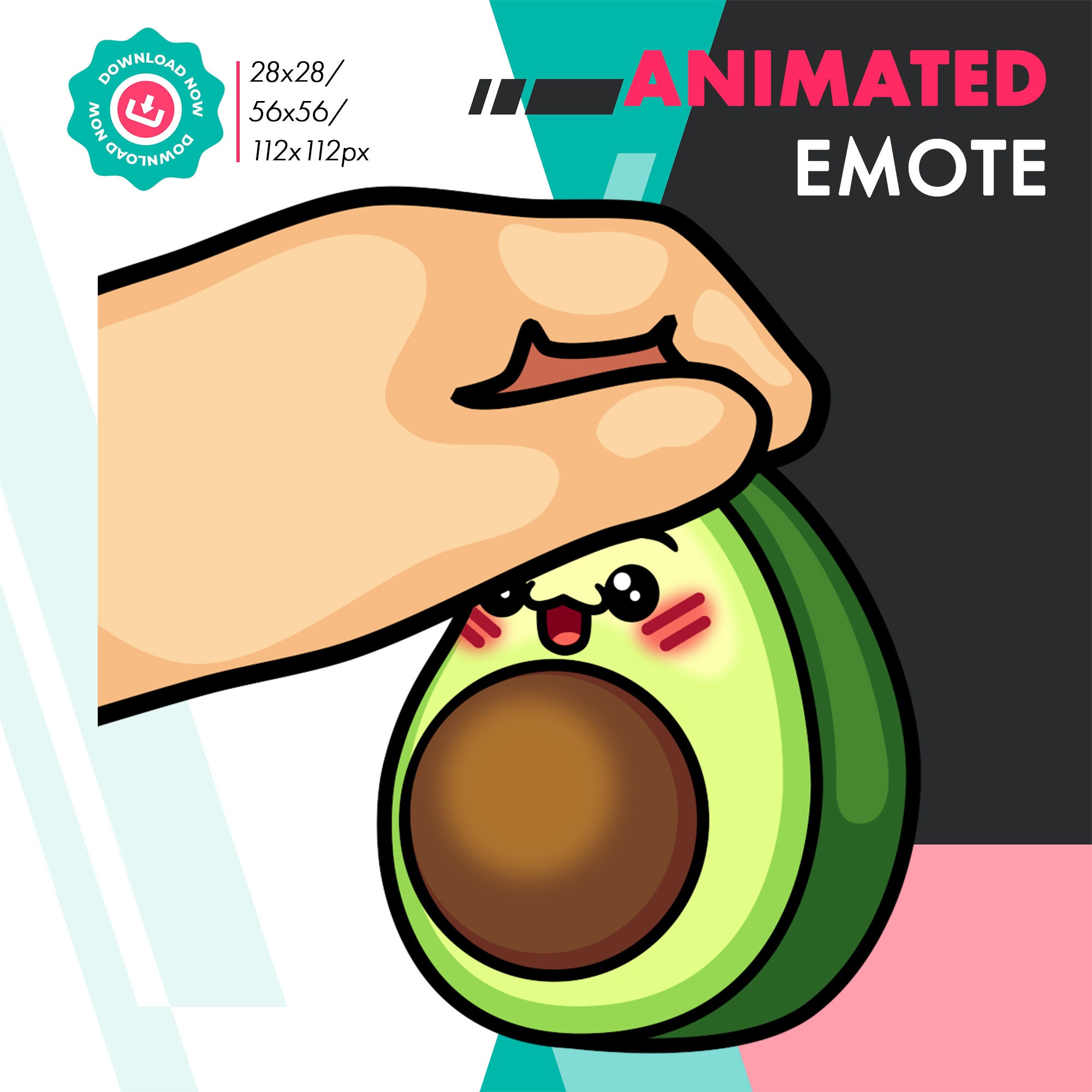 Animated Avocado Pet Emote, Animated Food Emote for Twitch Streamers - Etsy