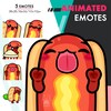 Animated Toast Emotes Pack, 5 Cute Bread and Butter Wiggle, Steer ...