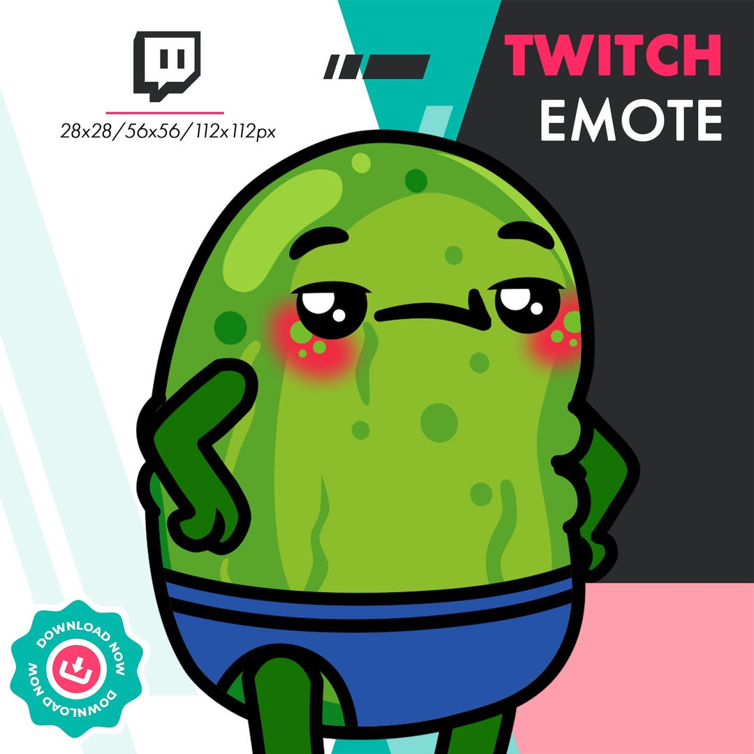 Twitch Pickle Hands on Waist Emote, Cute Pickle Emote for Twitch ...
