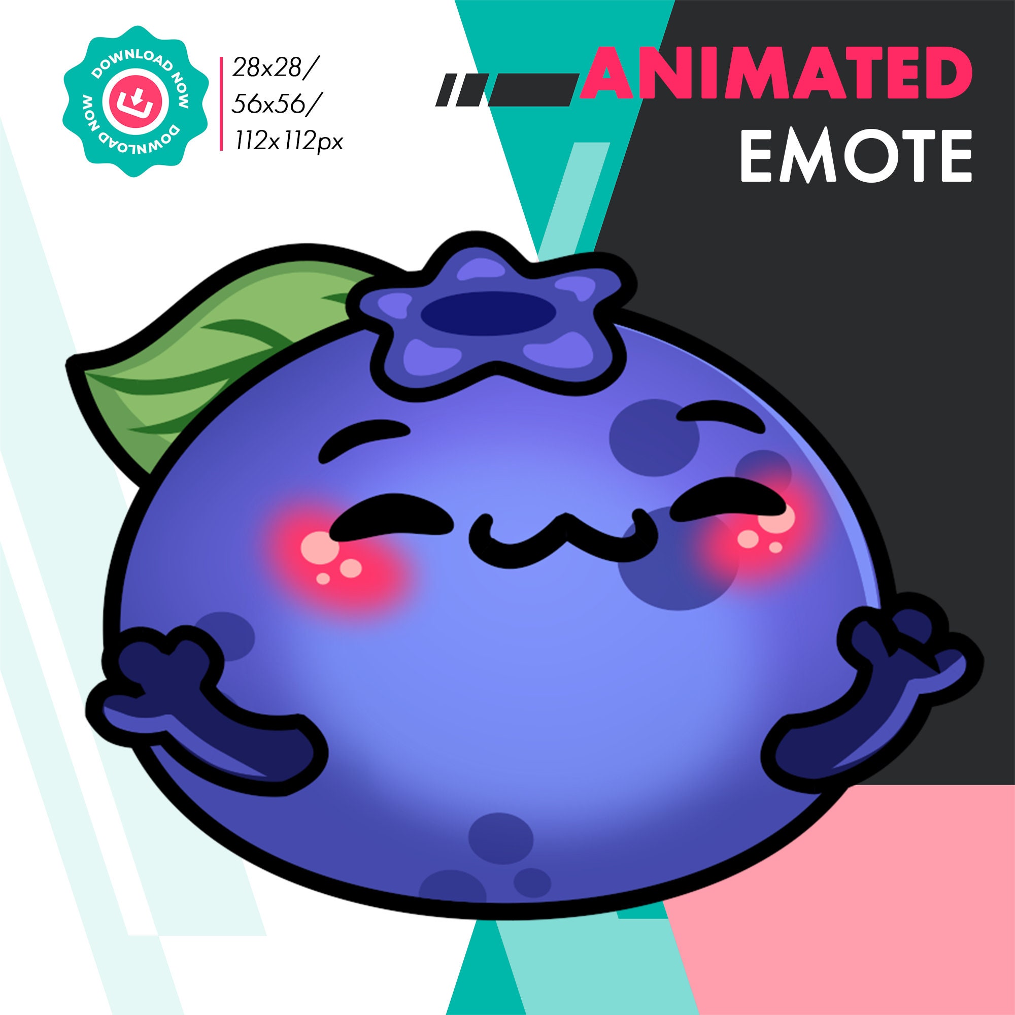 Animated Blueberry Dance Emote, Animated Fruit Emote for Twitch ...