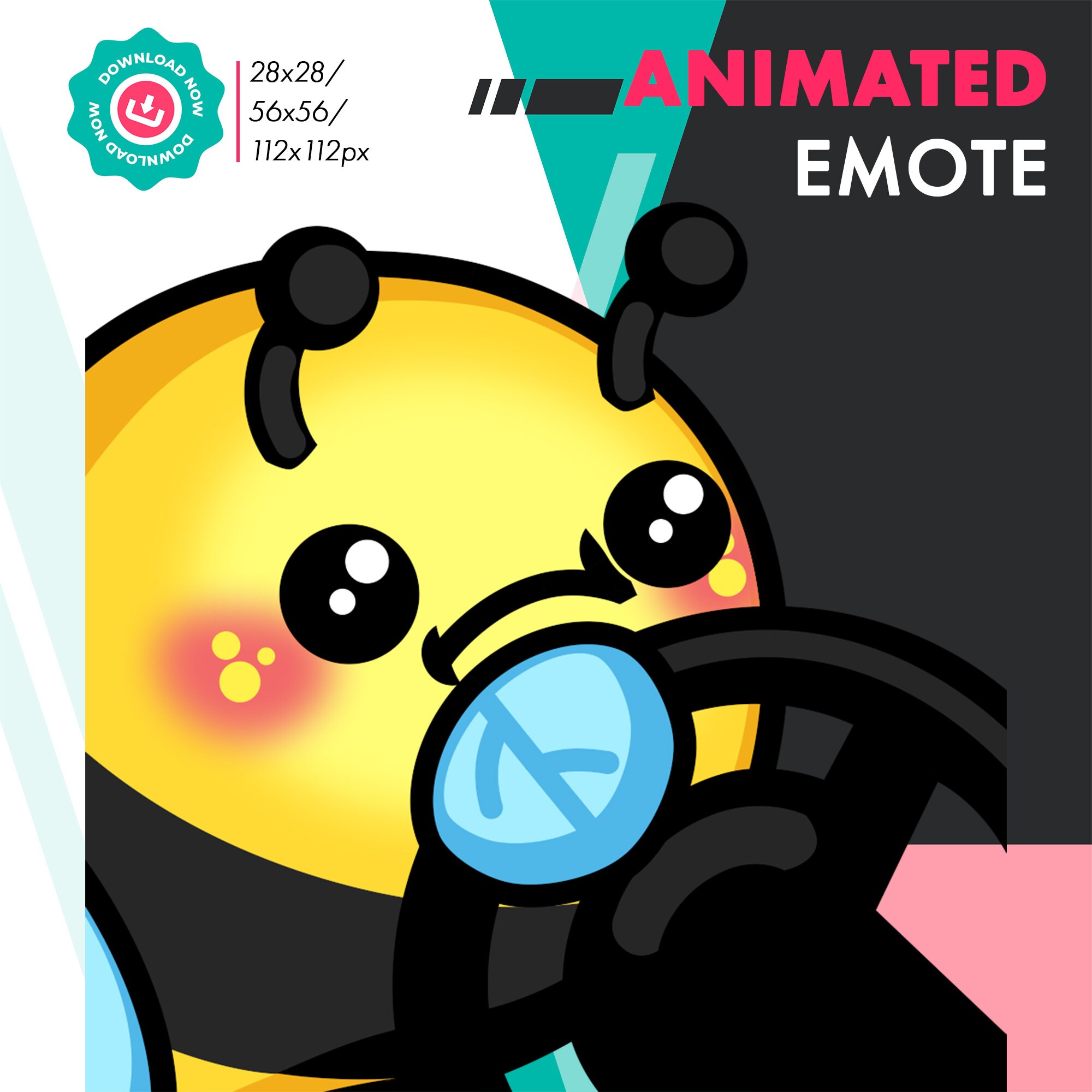 Animated Bee Emote, Animated Bee Steer Emote for Twitch Streamers - Etsy
