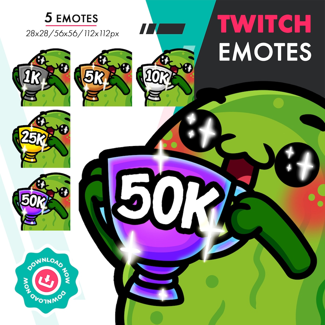 Pickle Emote Pack, Cute 5 Pickle Trophy Bit, Tier Emote Set for Twitch ...