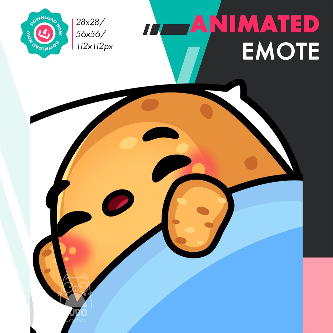 Animated Potato Sleeping Emote, Cute Potato Sleep Emote for Twitch ...