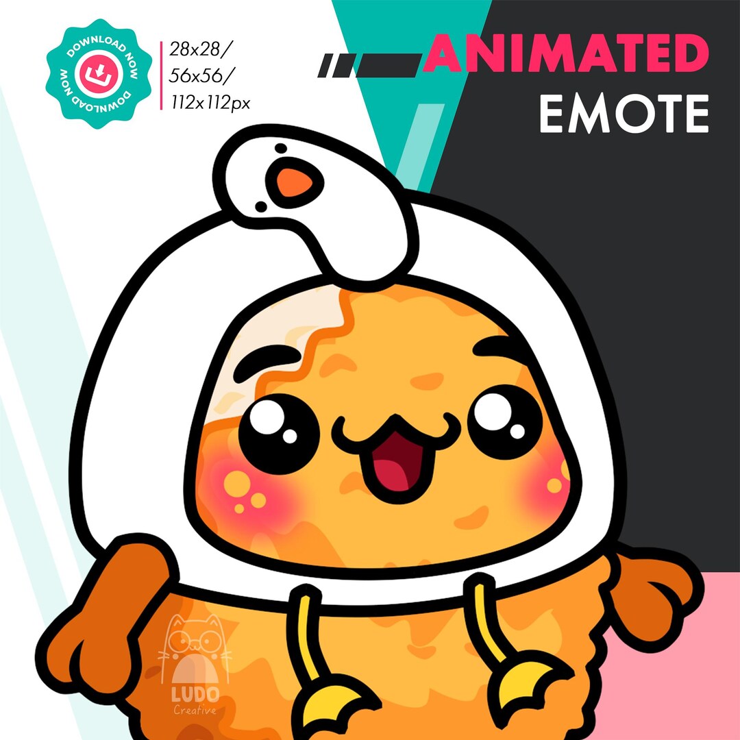 Animated Nugget Duck Hat Emote, Cute Chicken Wiggle Emote for Twitch ...