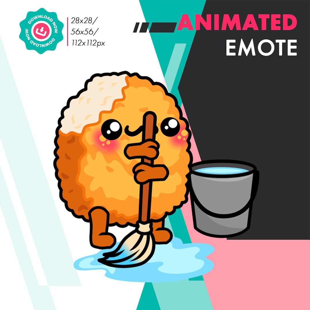 Animated Chicken Nugget Clean Emote, Cute Fried Chicken Mod Time Emote ...