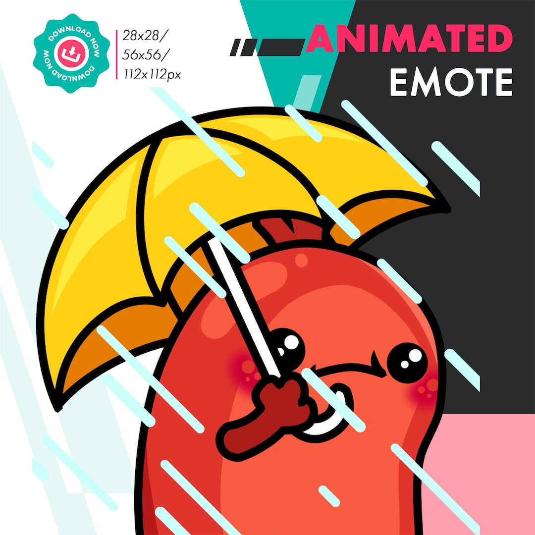 Animated Sausage Rain Emote, Cute Sad Sausage Emote for Twitch Youtube ...