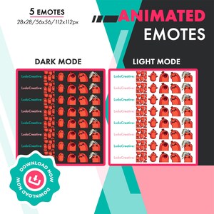 Animated Sausage Emotes Pack, 5 Cute Wiggle, POP, Raid Emote Set for ...