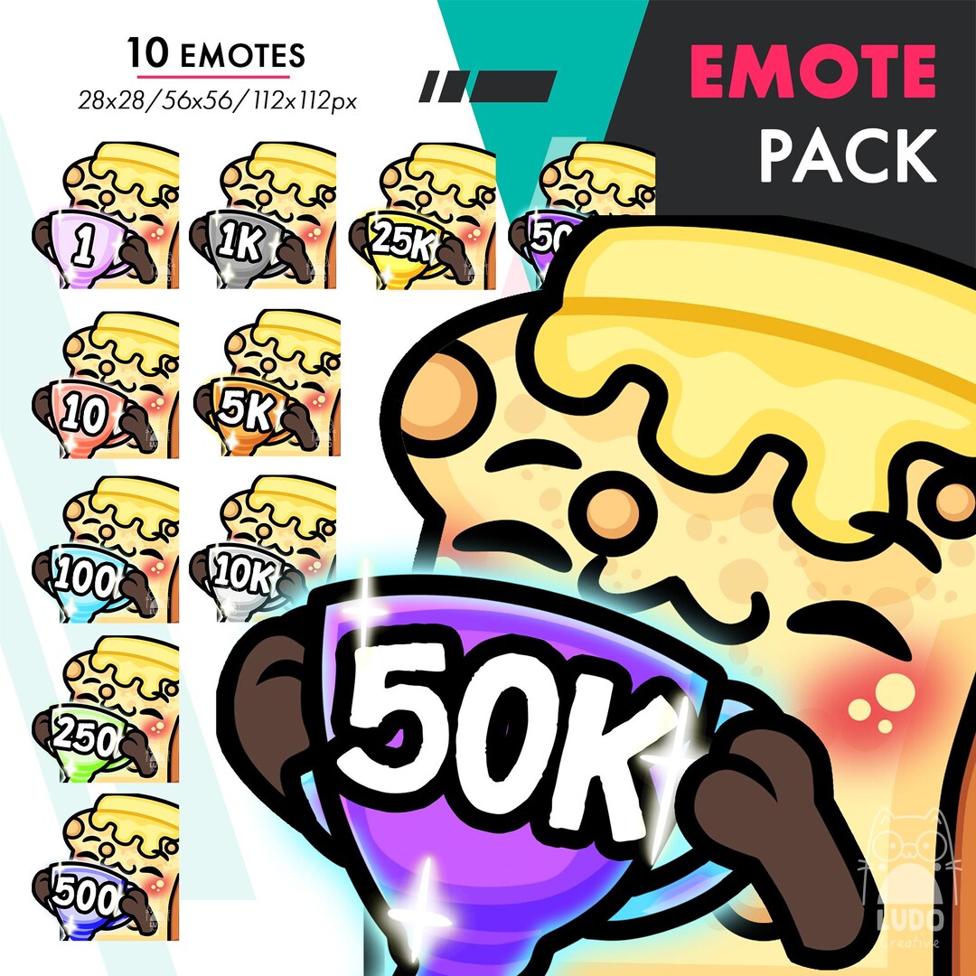 Toast Bit Emote Pack, Cute 10 Bread and Butter Trophy Bit, Tier Emote ...