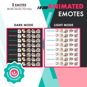 Animated Lamb Emotes Pack 2, 5 Cute Knife, Pet, Noted Emote Set for ...