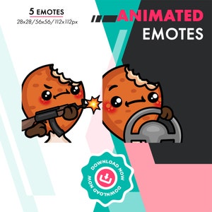 Animated Chicken Thigh Emotes Pack, 5 Cute Fried Chicken Raid, POP ...