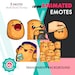 Animated Potato Emotes Pack 1, 5 Cute Potato Pop, Steer, Raid Emote Set ...